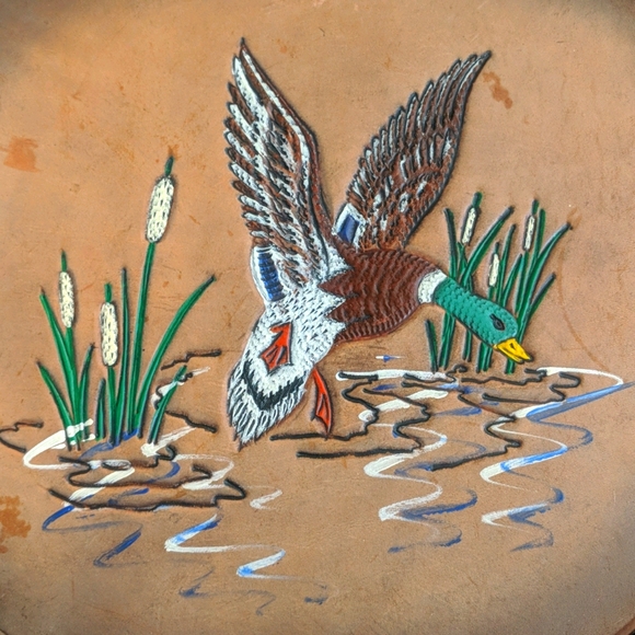 Vintage | Dining | Vintage Bolta Tooled Leather Serving Tray | Poshmark